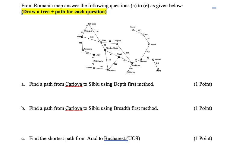 Solved From Romania map answer the following questions (a) | Chegg.com