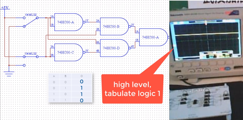 Solved Exclusive OR o Using an oscilloscope instead of the | Chegg.com