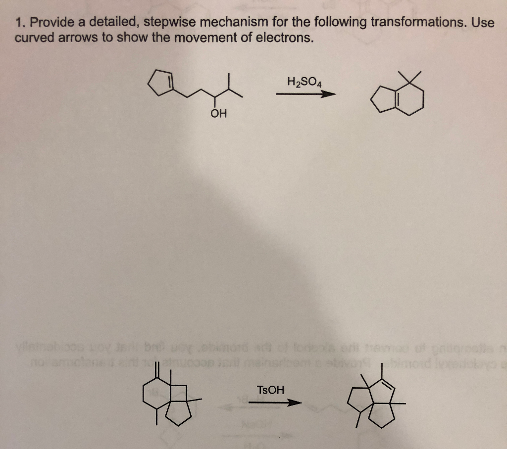 Solved 1. Provide a detailed, stepwise mechanism for the | Chegg.com