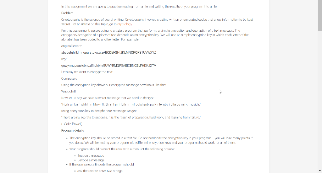 Solved In this assignment we are going to practice reading | Chegg.com