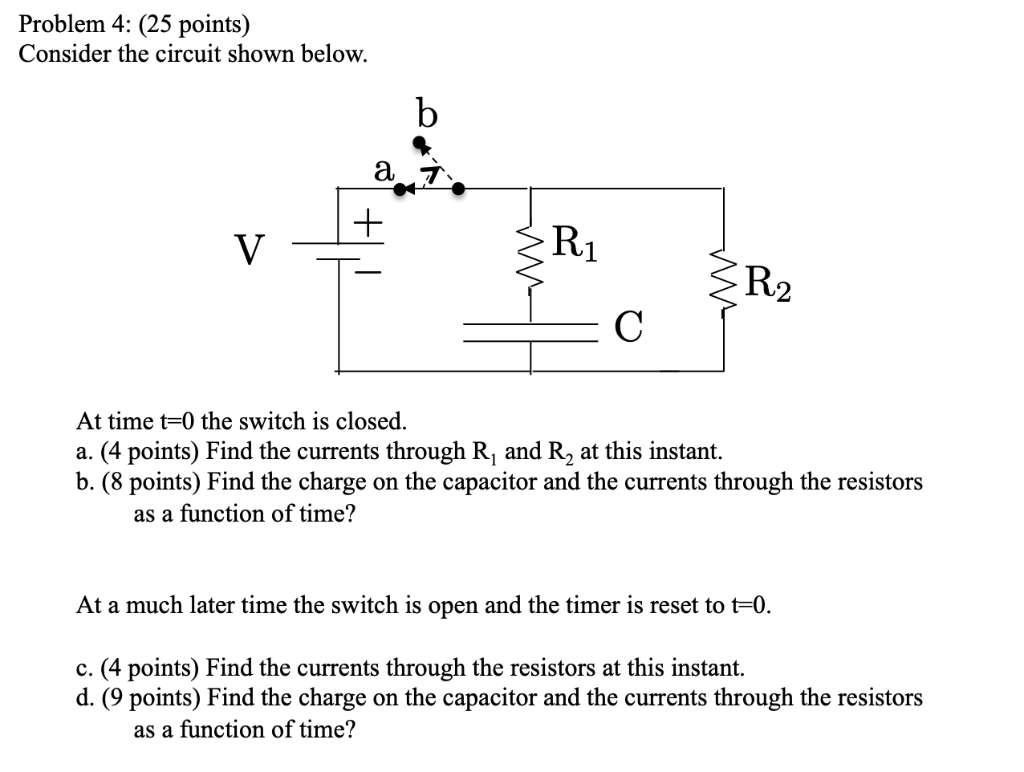 Solved Problem 4: (25 points) Consider the circuit shown | Chegg.com