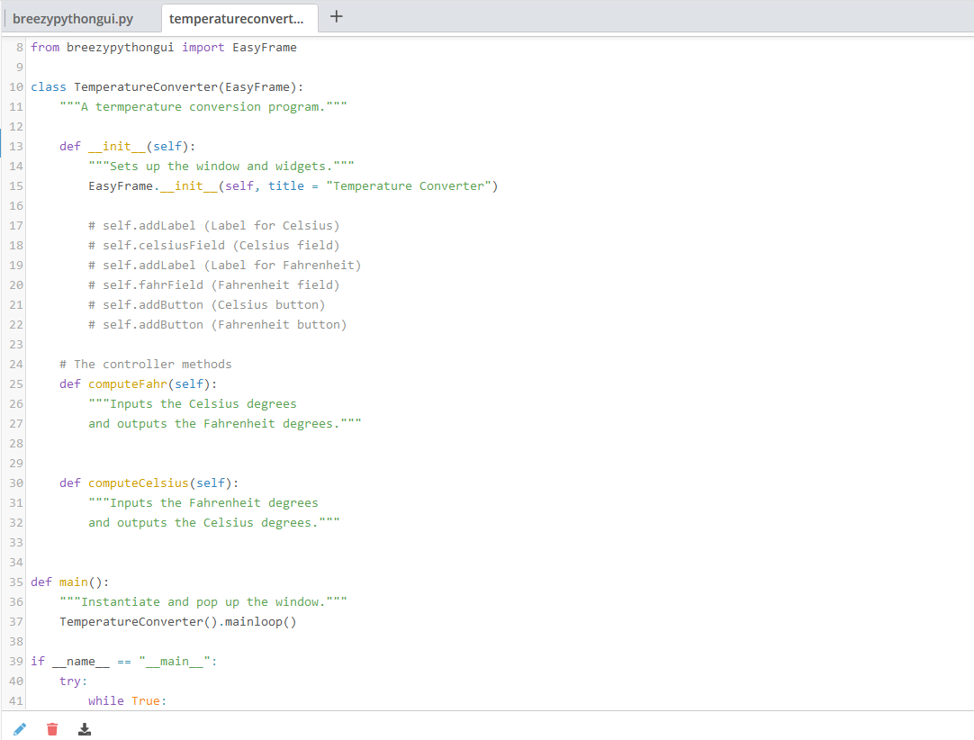 Solved breezypythongui.py temperatureconvert... + | Chegg.com