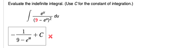 Solved Evaluate the indefinite integral. (Use C for the | Chegg.com