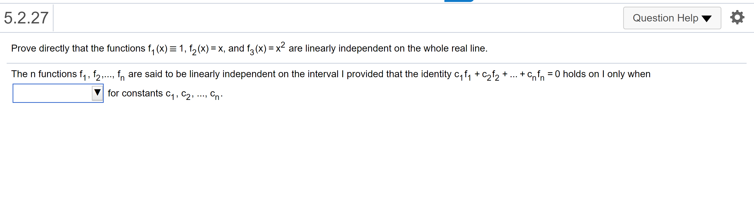 Solved 5.2.27 Question Help Prove directly that the | Chegg.com