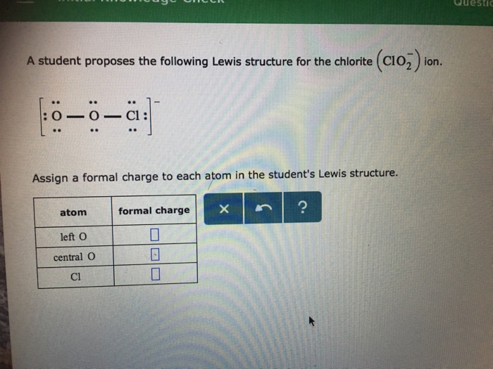Chlorite Lewis Structure