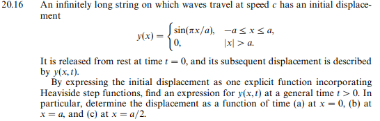 Solved An infinitely long string on which waves travel at | Chegg.com