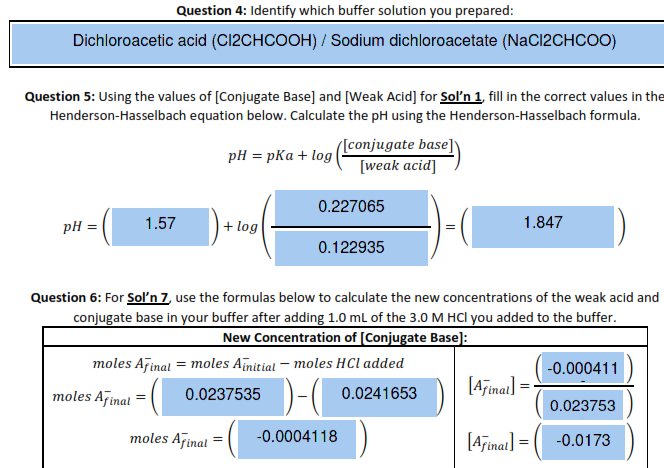 Solved Sol'n [Conjugate Base] pH [Weak Acid] a. Preparation | Chegg.com