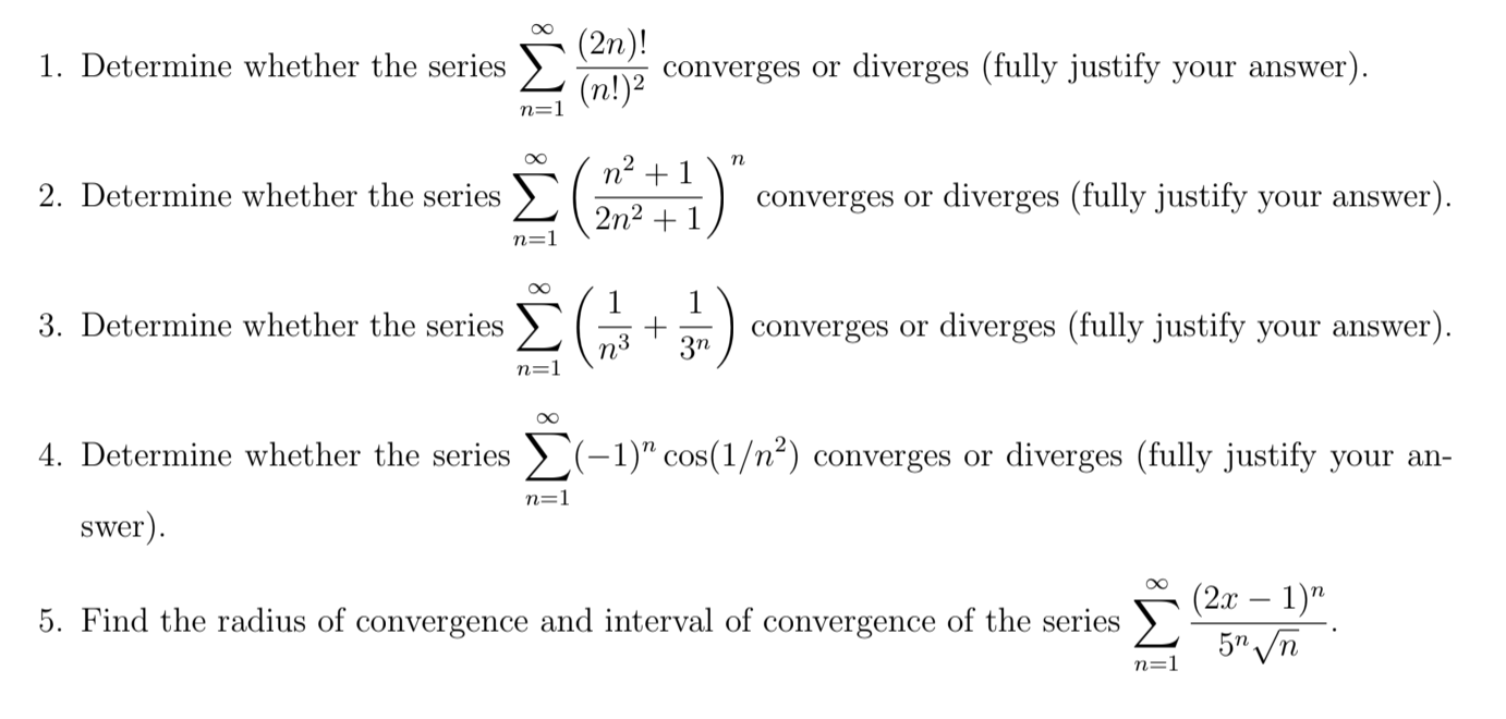 Solved Determine whether the series converges or diverges | Chegg.com