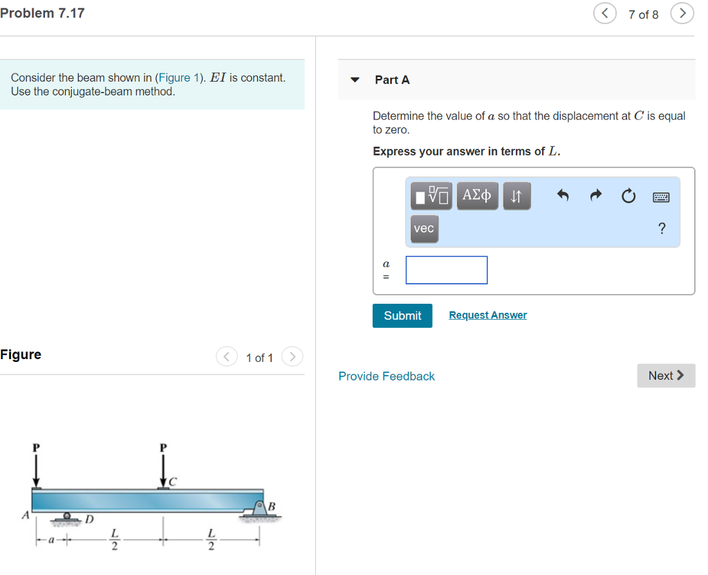 Solved Problem 7.17 7 of 8 > Consider the beam shown in | Chegg.com