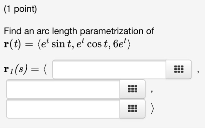 Solved Find an arc length parametrization of r(t) = (e^t sin | Chegg.com