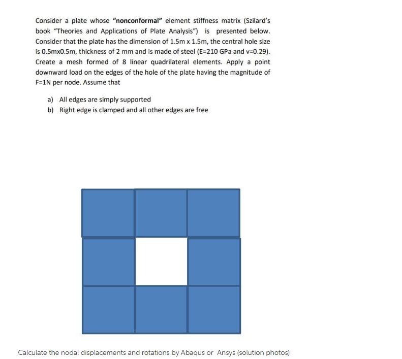 Solved Consider a plate whose "nonconformal" element | Chegg.com