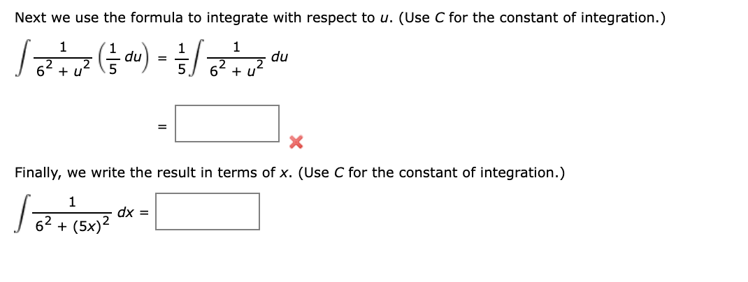 Solved Next we use the formula to integrate with respect to | Chegg.com