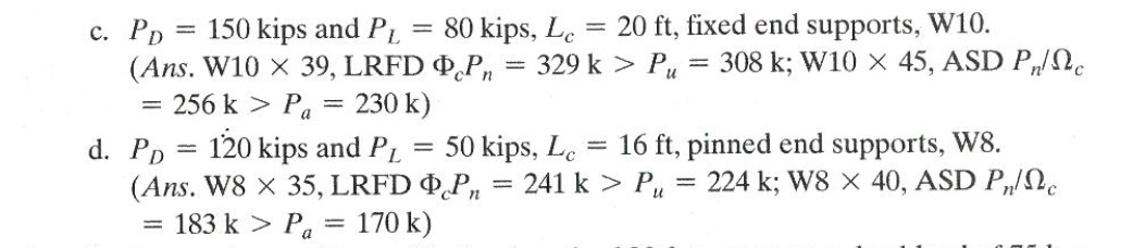 Solved 6-7. Several building columns are to be designed | Chegg.com