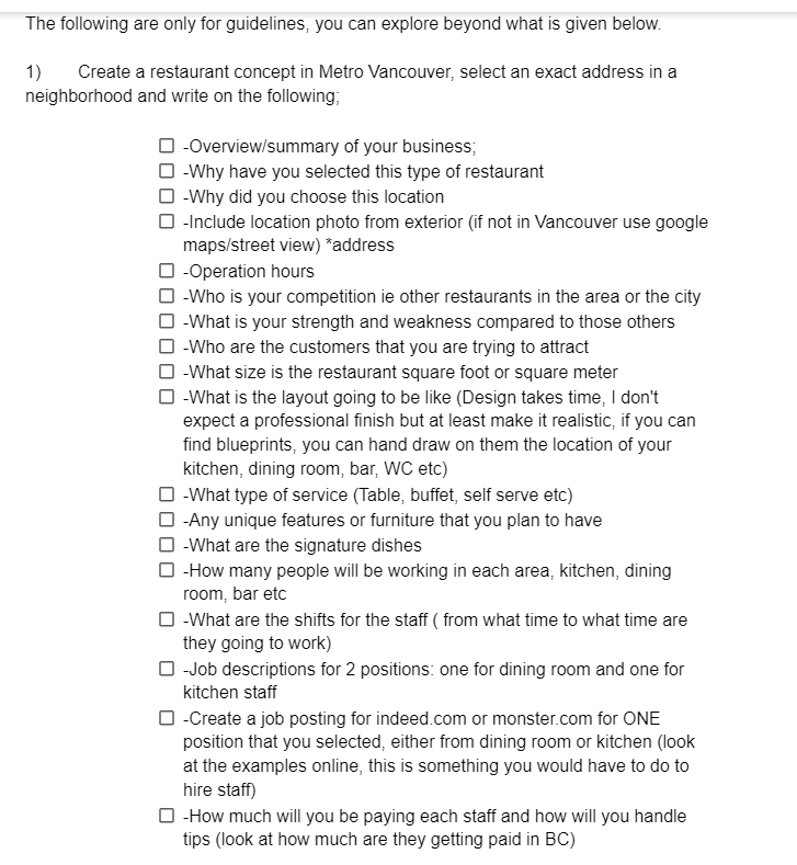 Solved The following are only for guidelines, you can | Chegg.com