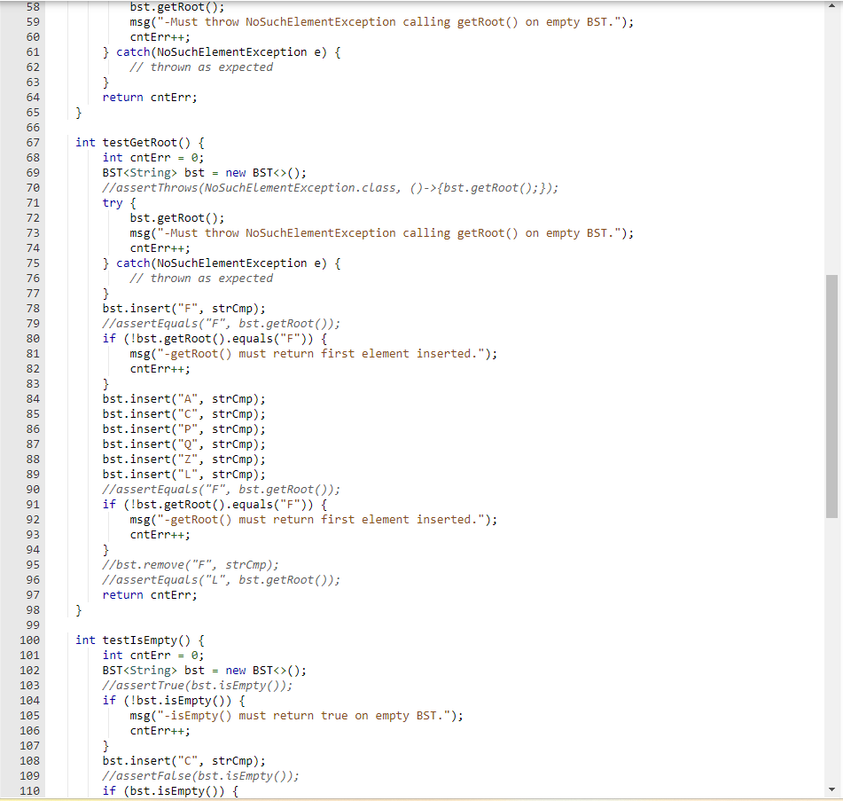 Solved 10.1 Lab 9: BST ClassIn this lab we start to develop | Chegg.com