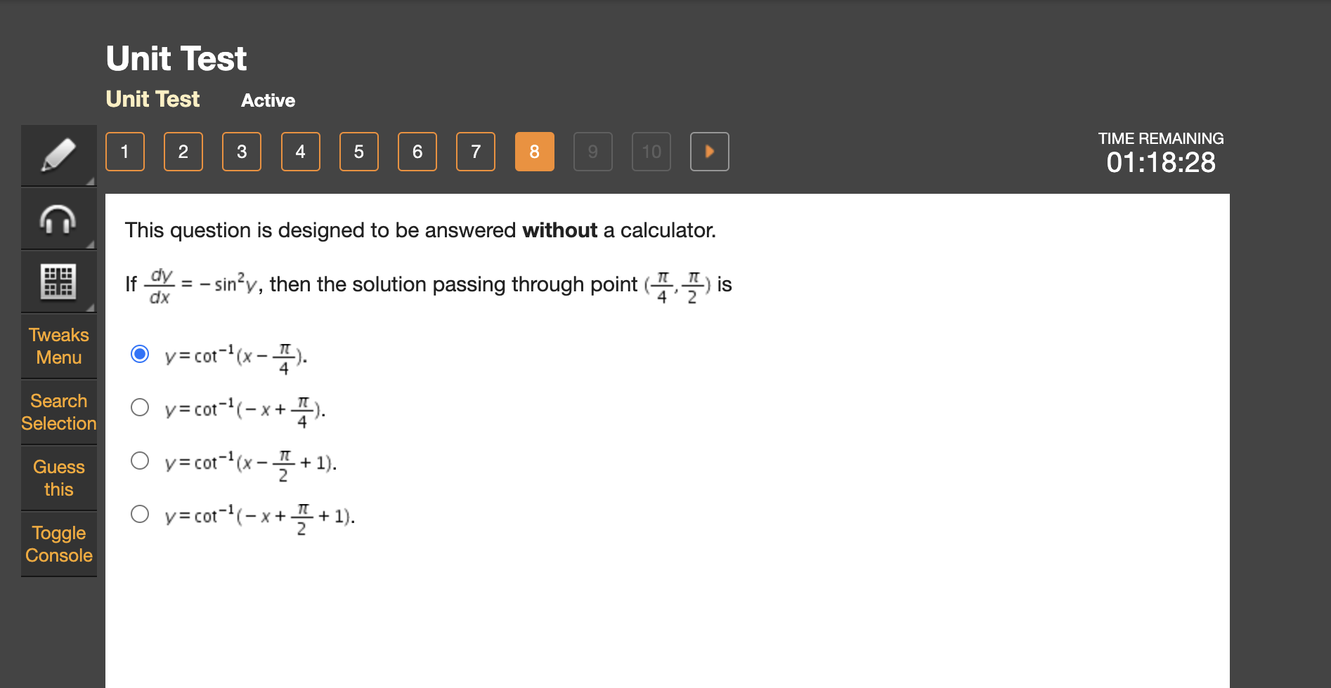Solved Unit Test Unit Test Active 1 2 3 4 5 6 7 8 10 TIME | Chegg.com