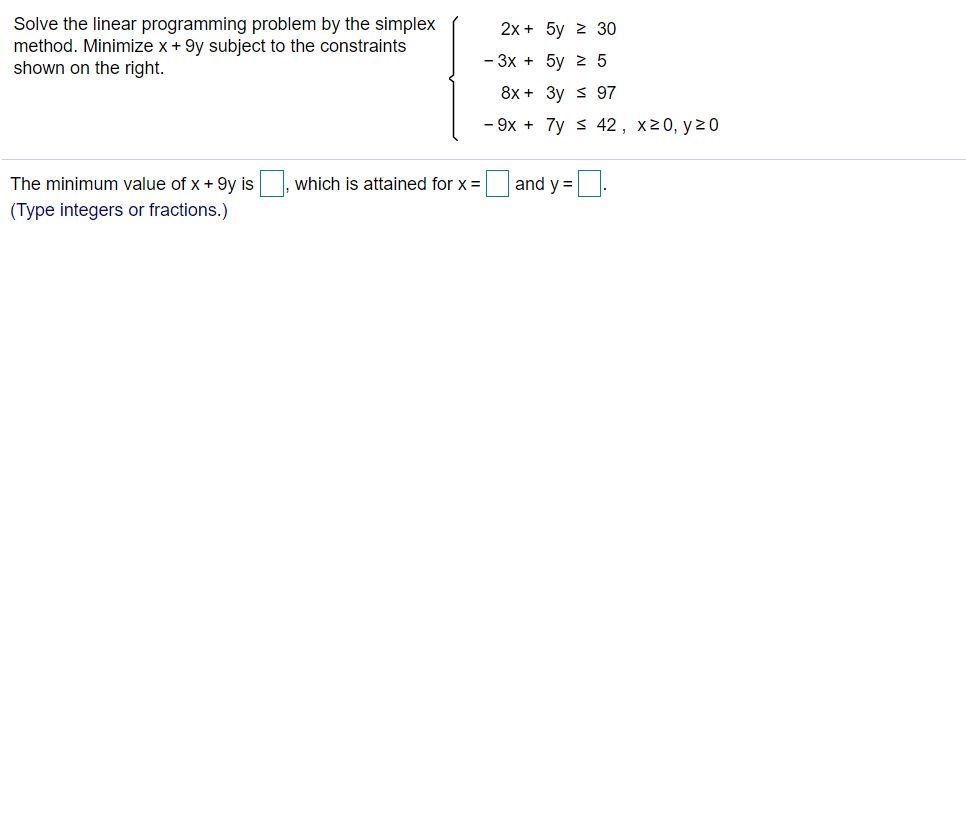 Solved Solve the linear programming problem by the simplex | Chegg.com