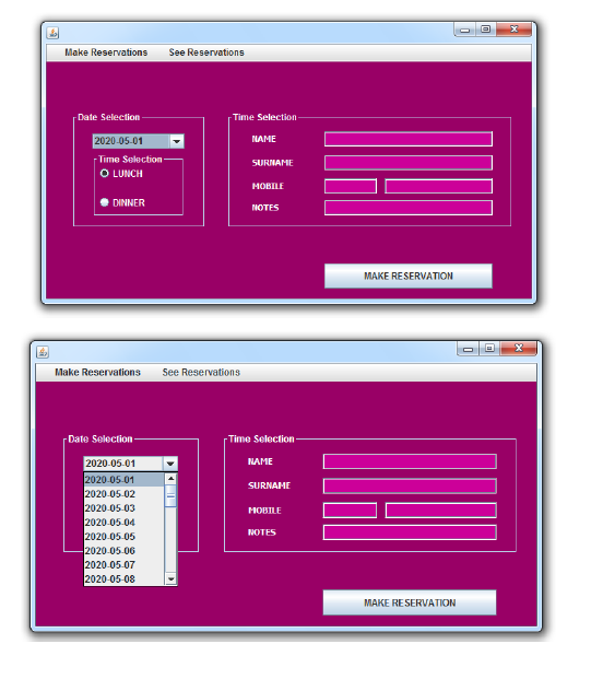 Solved Make Reservations See Reservations Date Selection - | Chegg.com