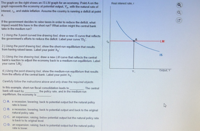 Solved The graph on the right shows an IS-LM graph for an | Chegg.com