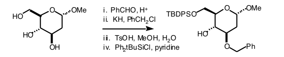 Solved OMe OME HO i. PhCHO, H+ ii. KH, PhCHCI TBDPSO HO"" НО | Chegg.com