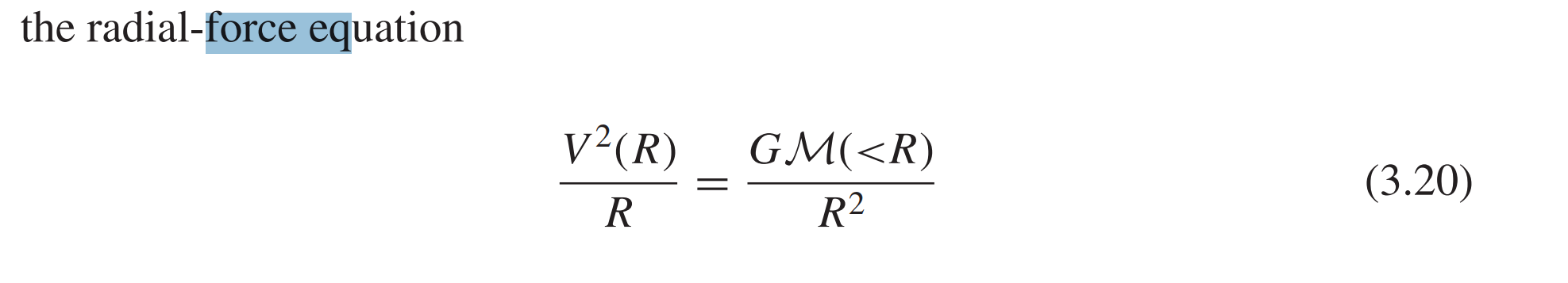 the radial-force equation V2(R) GM( | Chegg.com