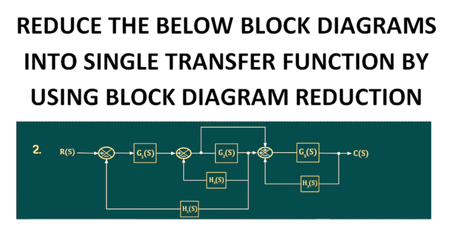 Solved REDUCE THE BELOW BLOCK DIAGRAMS INTO SINGLE TRANSFER | Chegg.com
