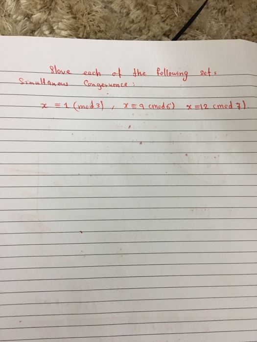 Solved Solve each of the following sets Simultaneous | Chegg.com