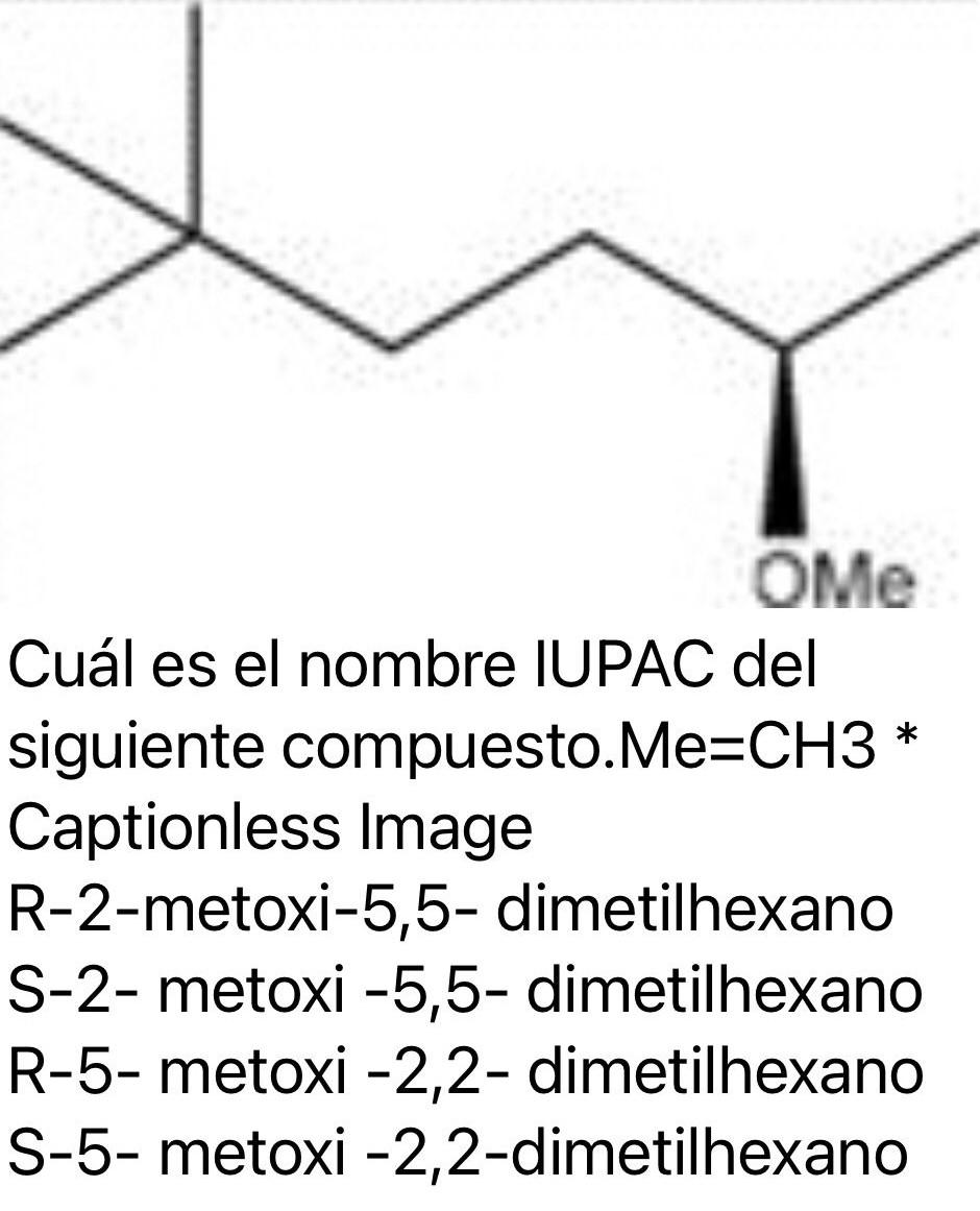 Solved OH * Cuál es el nombre IUPAC del siguiente compuesto | Chegg.com