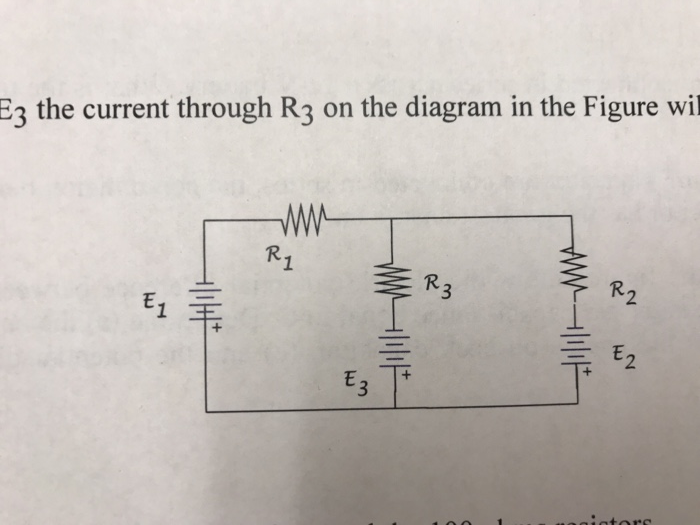 Solved for what value of E3 the current through R3 on the | Chegg.com