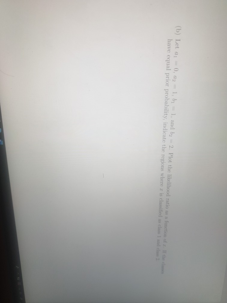 3. Consider a classifier with two class-conditional | Chegg.com