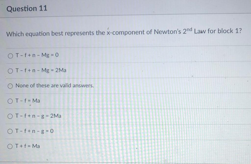 Solved M M 2 Blocks 1 & 2 of equal mass M are connected by a | Chegg.com