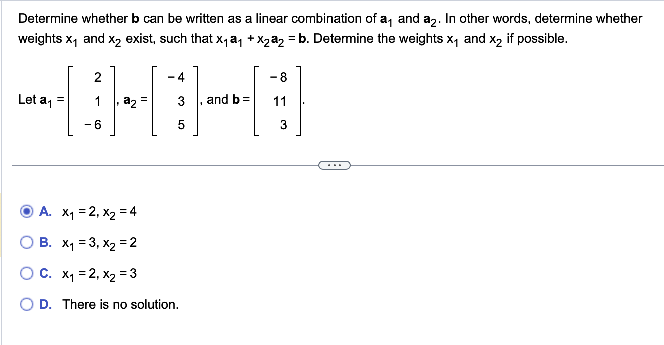 Solved Determine whether b can be written as a linear | Chegg.com Solved Determine whether b can be written as a linear | Chegg.com