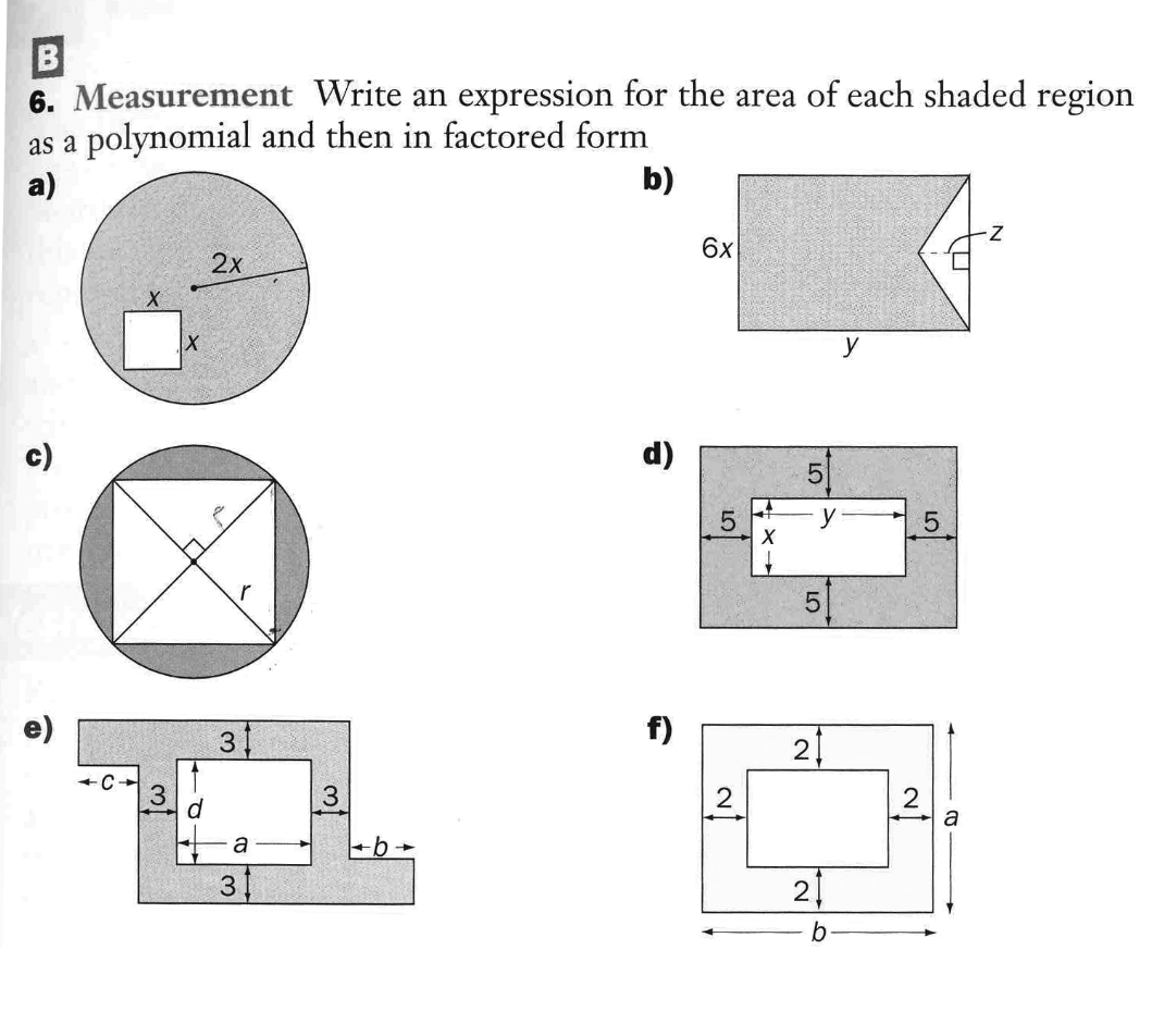 Solved 6. Measurement Write an expression for the area of | Chegg.com