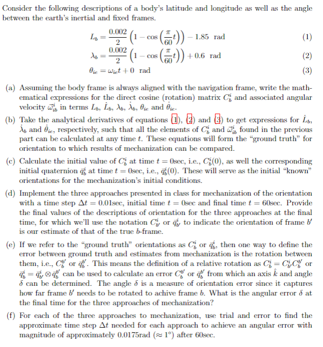 Solved Consider the following descriptions of a body's | Chegg.com