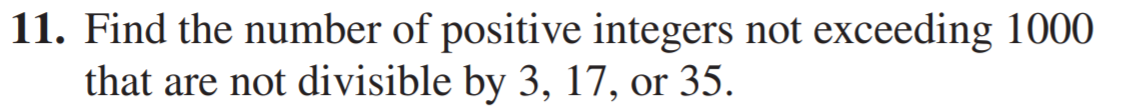 Solved 11. Find the number of positive integers not | Chegg.com