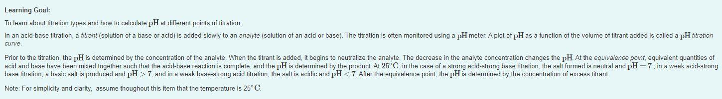 Solved Learning Goal: To learn about titration types and how | Chegg.com