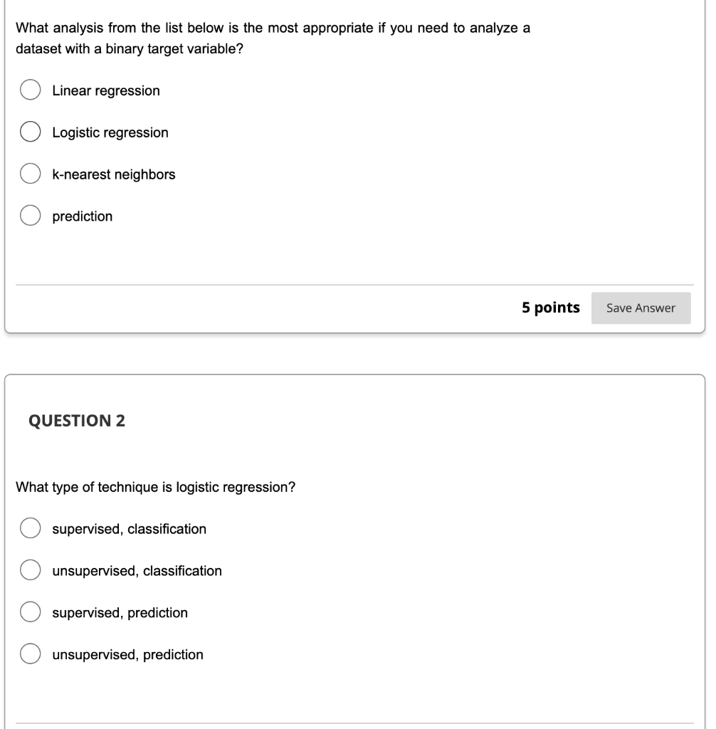 Solved What analysis from the list below is the most | Chegg.com