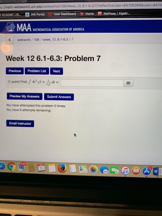 Solved s://math-webwork2.unl.edu/webwork2/106/Week | Chegg.com