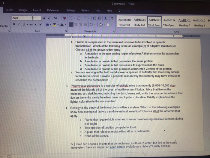 Solved Document2 Word Insert Design Layout References | Chegg.com