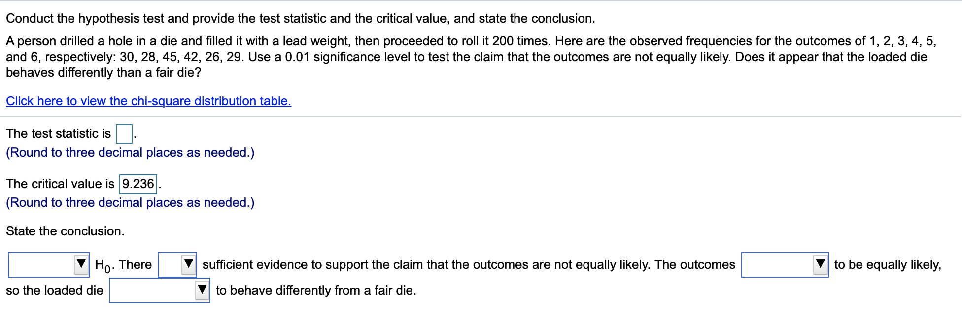Solved Conduct The Hypothesis Test And Provide The Test