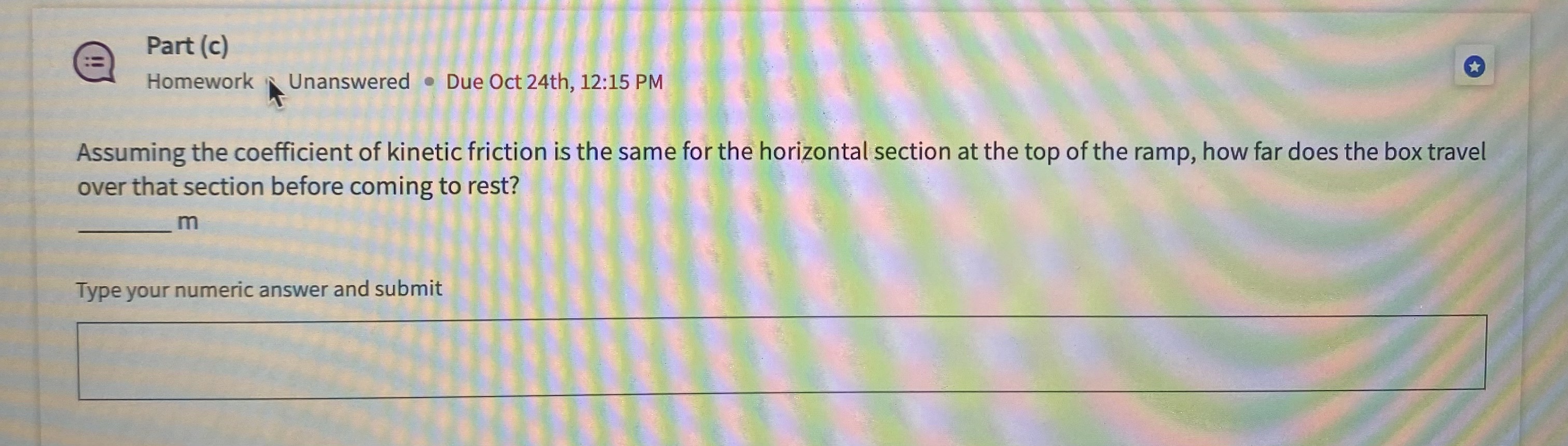 Solved Box on a ramp A box slides along a horizontal surface | Chegg.com