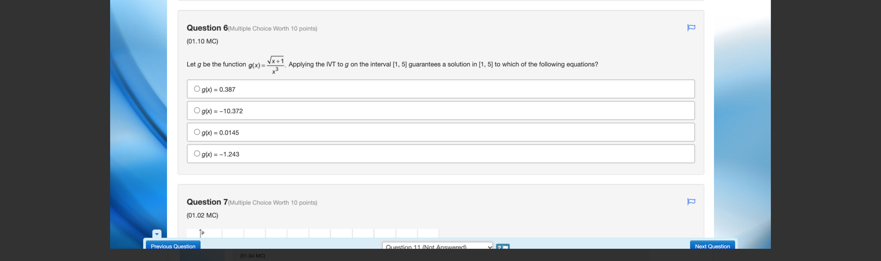 Solved a Question 6(Multiple Choice Worth 10 points) (01.10 | Chegg.com