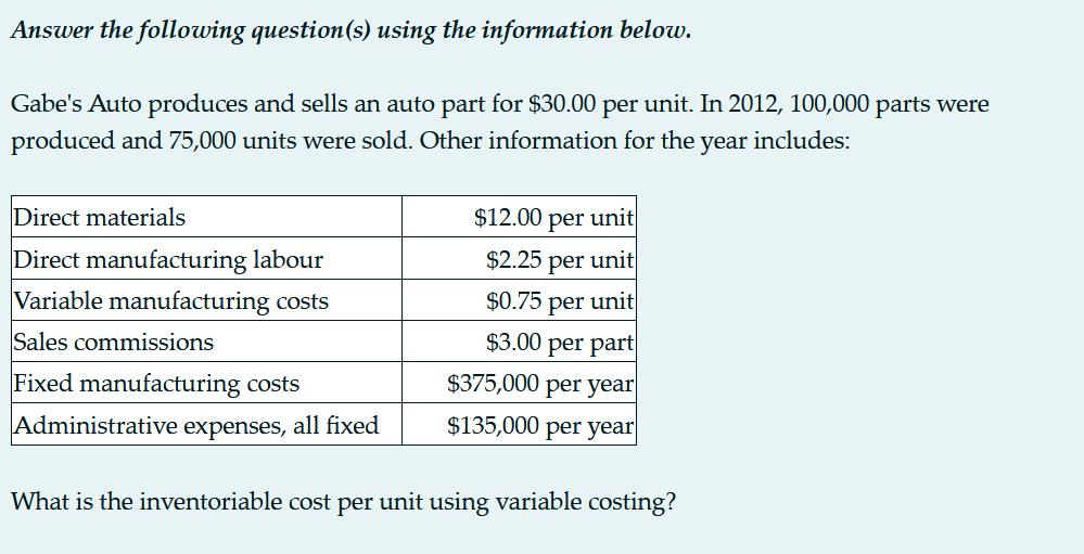 Solved Answer the following question(s) using the | Chegg.com