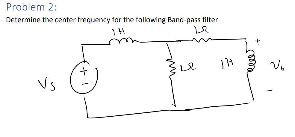 Solved Problem 2: Determine the center frequency for the | Chegg.com