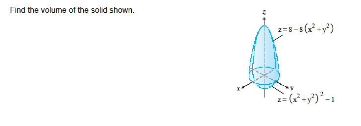 Solved Find the volume of the solid shown. | Chegg.com
