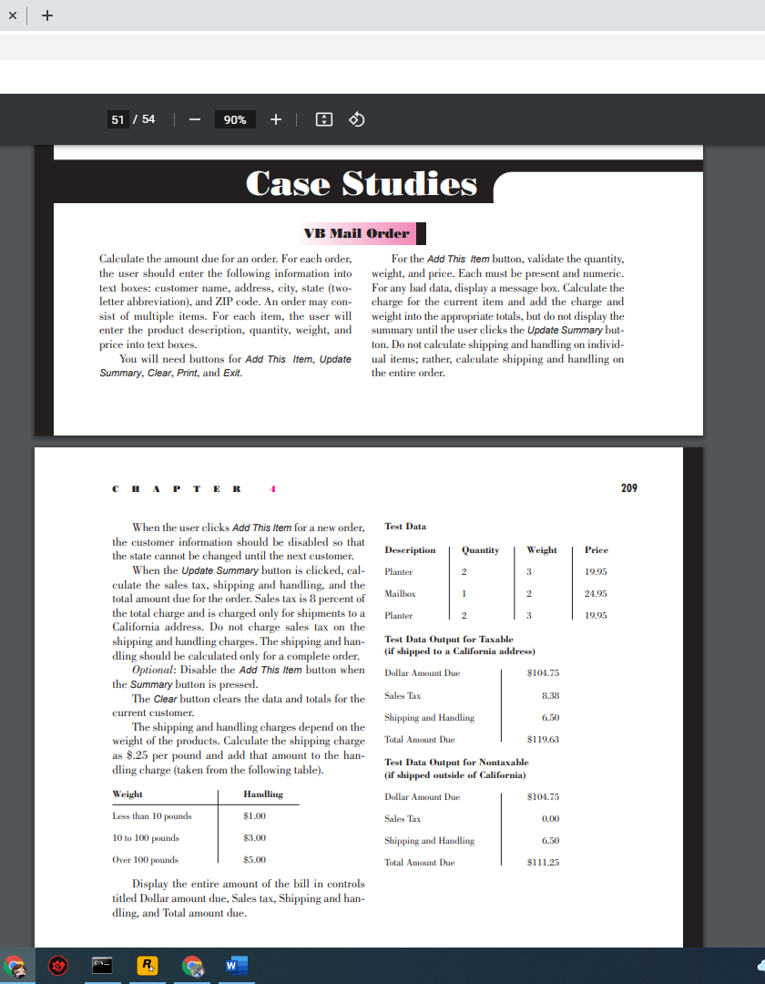 Solved х + 51 / 54 90% + a Case Studies VB Mail Order | Chegg.com