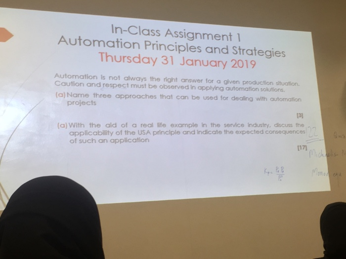 Solved In-Class Assignment 1 Automation Principles and | Chegg.com