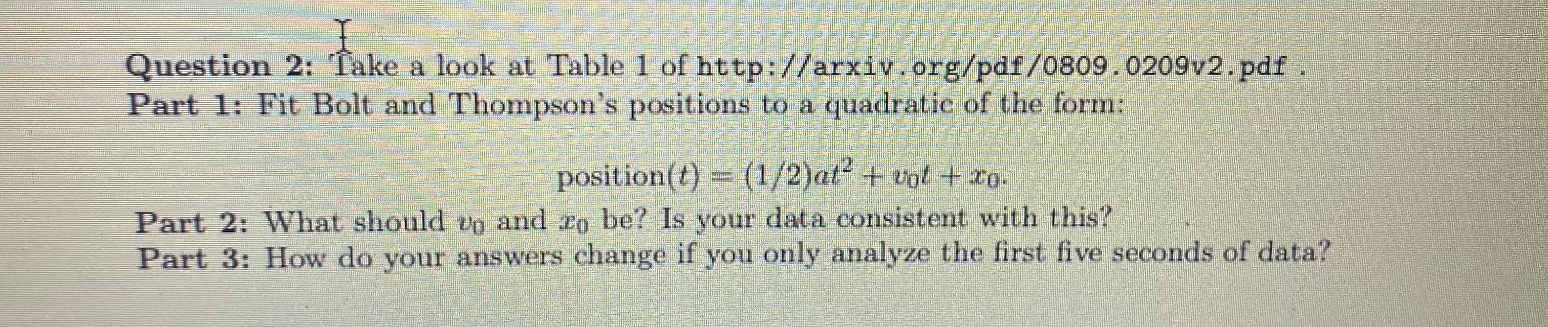 Take Question 2: Take a look at Table 1 of | Chegg.com