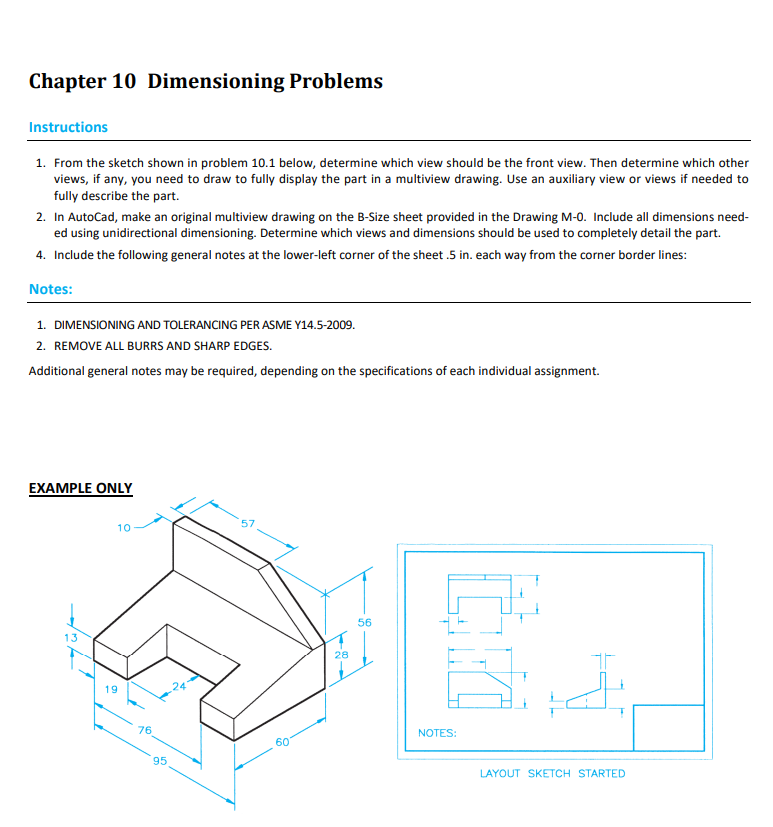 Solved Chapter 10 Dimensioning Problems Instructions 1. From | Chegg.com