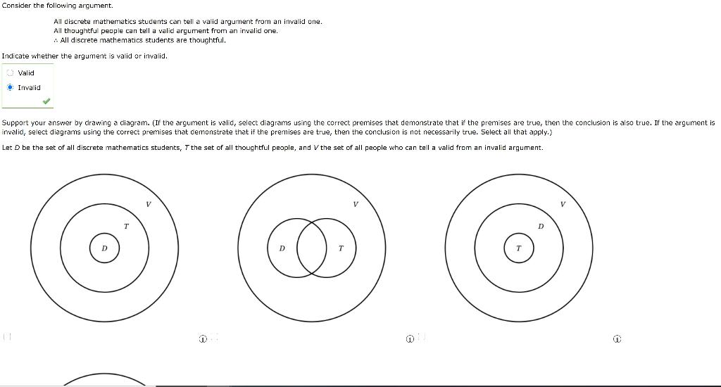Solved Consider The Following Argument All Discrete Chegg